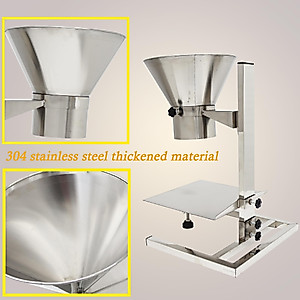 HQHAOTWU Stainless Steel Funnels ​with Support Stand Dispensing Funnel Stainless Steel Feeding Hopper for Powder Paste Liquid and Granule 5.5 in