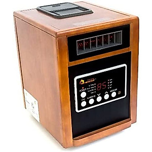 Dr Infrared Heater DR-998, 1500W, Space Heater with Humidifier, Oscillation Fan & Remote Control (Cherry)