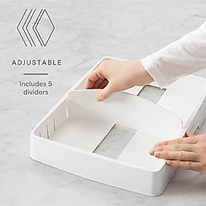 YouCopia StoraLid Food Container Lid Organizer, Large, Adjustable Plastic Lid Storage for Kitchen Cabinets