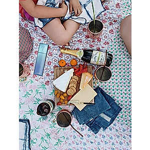 SWZLE Pack - 2 Reusable Stainless Steel Drinking Straws & 1 Cleaning Brush in Stylish Water Resistant Carrying Case - Fits in Purse & Backpack - Perfect for Travel & Home (Blue Ocean)