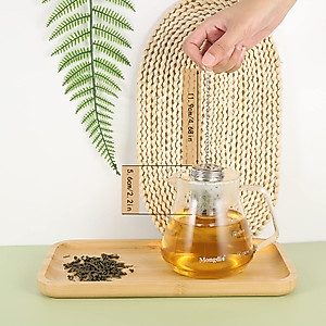 2 Pack Tea Strainers for Loose Tea 304 Stainless Steel Tea Infuser Mesh Loose Leaf Tea Steeper Tea Diffuser with Chain Hook and Threaded Lid for Black Tea, Spices and Seasonings