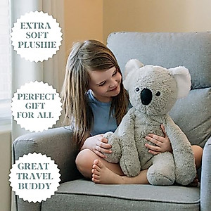 BAM + Crew Big Stuffed Animals - 16" Distributed 4lbs Koala Large Stuffed Animal for Adults & Kids - A Cuddly Koala Bear Cute Plush Toy Pillow, Gifts for Adults, Kids, Boys and Girls