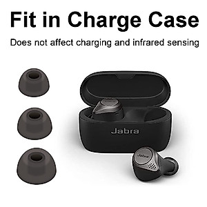 A-Focus [12 Pairs] Compatible with Anker Soundcore Life & Liberty Series Ear Tips, L/M/S Inner Hole 4mm Replacement Silicone Earbuds Gel Compatible with Jabra Elite 3/7 / 65T / 75T, 512 Gray