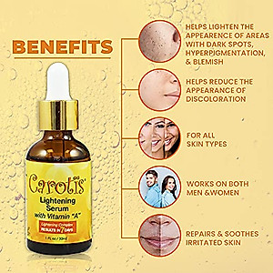CAROTÏS, Skin Brightening Serum | 1 fl oz / 30 ml | Helps to Remove Dark Circles, Wrinkles & Spots, with Carrot Oil and Vitamin A