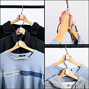 65 Pcs Clothes Hanger Connector Hooks, Cascading Hangers Extender Clips, Space Saving Hanger Closet Organizer Hooks, Cascading Connection Hooks for Shirt Clothes Coat Hangers - White