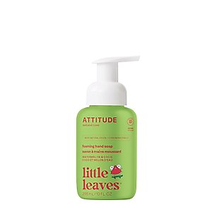 ATTITUDE Foaming Hand Soap for Kids, EWG Verified, Dermatologically Tested, Plant- and Mineral-Based Ingredients, Vegan, Watermelon & Coco, 10 Fl Oz