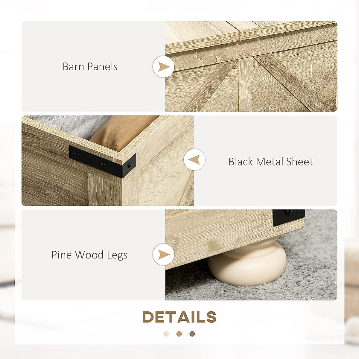 HOMCOM Farmhouse Coffee Table, 31.5" Square Coffee Table with Storage, Living Room Center Table with Hinged Flip Lift Top and Hidden Space, Oak