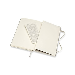 Moleskine Limited Collection Blend Textile Notebook, Hard Cover, Large (5" x 8.25") Ruled/Lined, Beige, 240 Pages (8053853600103)