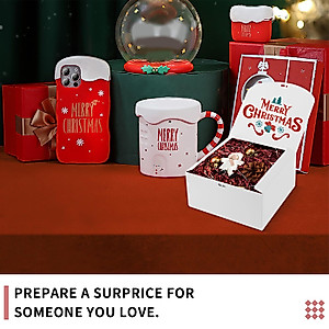 12pack Gift Boxes with Lids,White Gift Boxes Bulk with Gold Bow Ribbon,Bridesmaid Proposal Box for Presents Kraft Paper Gift Boxes for Wedding,Christmas,Halloween,Baby Shower