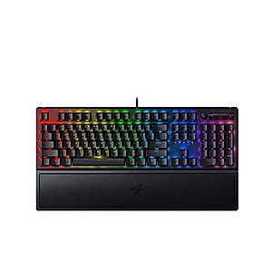 Razer BlackWidow V3 Mechanical Gaming Keyboard: Yellow Mechanical Switches - Linear & Silent - Chroma RGB Lighting - Compact Form Factor - Programmable Macro Functionality, Classic Black