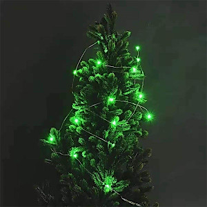 yongzhenlite 4 Pack Battery Operated Fairy Lights with Timer, Led Mini Lights for Christmas and Halloween Lighting Decoration, 6 Hours ON/18 Hours Off,30 Count LEDs,10 Feet (Green)