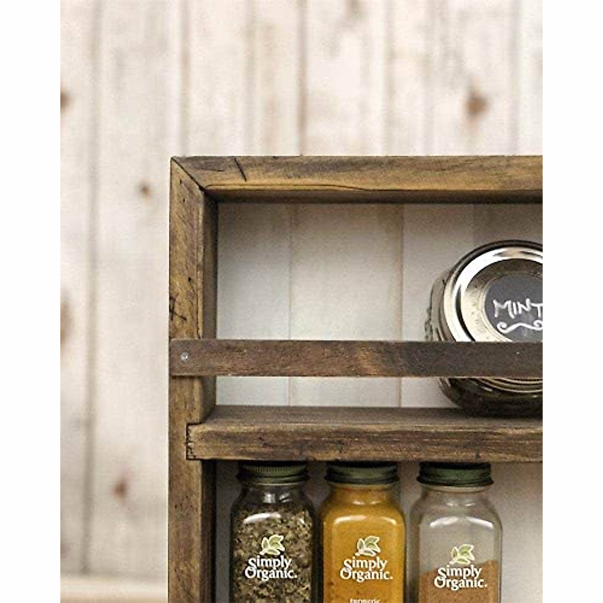 Mansfield Cabinet No. 104 - Solid Wood Spice Rack Cabinet Aged Barrel/Mustard Yellow