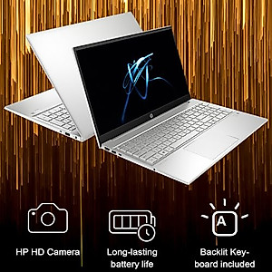 HP Pavilion Laptop, 15.6" FHD Touchscreen, 13th Gen Intel Core i5-1335U, 16GB RAM, 1TB PCIe SSD, Webcam, Fingerprint Reader, Backlit Keyboard, Wi-Fi 6, Windows 11 Home, Silver