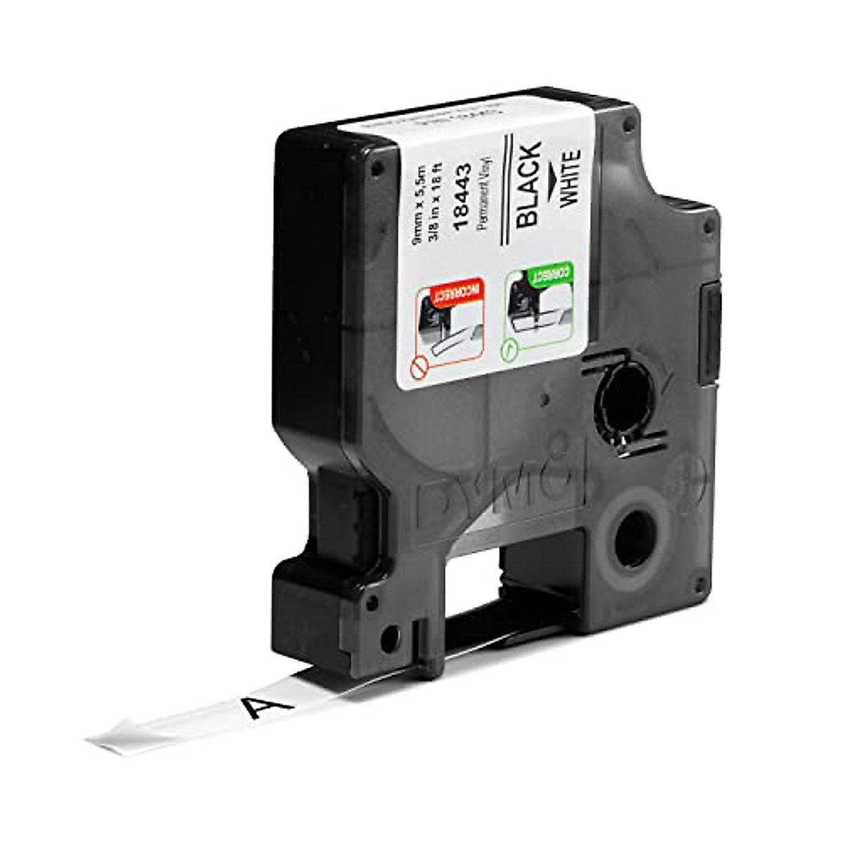 DYMO 18443 3/8" Vinyl tape Rhino Labels - White, DYMO Authentic