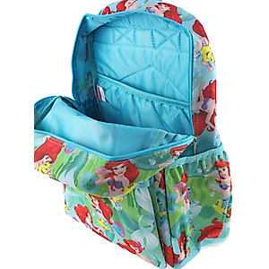 Disney's The Little Mermaid 16 inch All Over Print Deluxe Backpack With Laptop Compartment