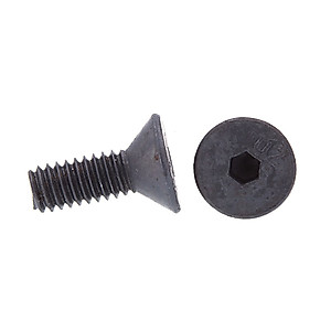 Prime-Line 9173071 Socket Cap Screws, Flat Head, Hex (Allen) Drive, #8-32 X 1/2 in, Black (50 Pack)