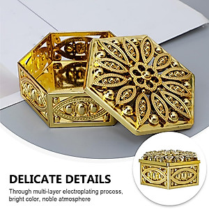 Box Table Decor 12Pcs Plastic Golden Candy Box Wedding Favor Boxes Small Chocolate Boxes for Wedding Bridal Shower Anniverary Chocolate Candy Wedding