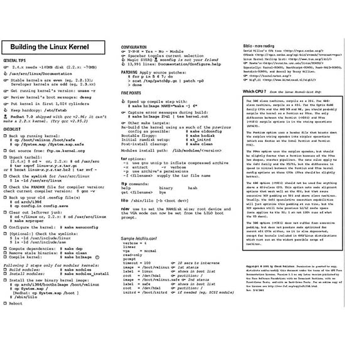 CafePress Tasse Linux Refcard Ceramic Coffee Mug, Tea Cup 11 oz