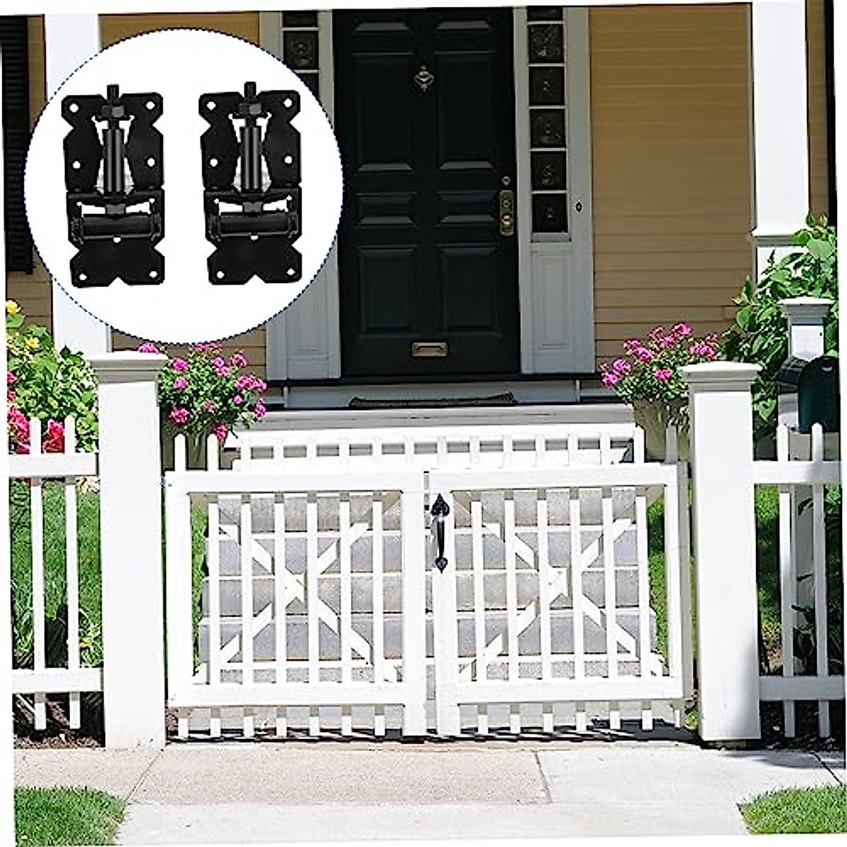 2pcs Fence Hinge Heavy Duty Leash Gate Hinges for Wooden Fences Heavy Duty Stainless Steel Hinges Door Hinges Barn Hinges Metal Hinges Self Closing Gate Hinges Hinges Bolt