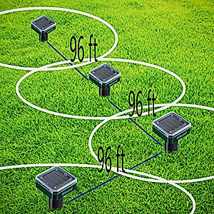 NIKAND Solar Mole Repellent Ultrasonic 4 Pack Outdoor Powered Sonic Deterrent - Mole Stopper Scare Vole for Lawn Garden Yard Home - Groundhog Repeller Snake Rodent Gopher Spikes Chaser Pest (4 Pack)