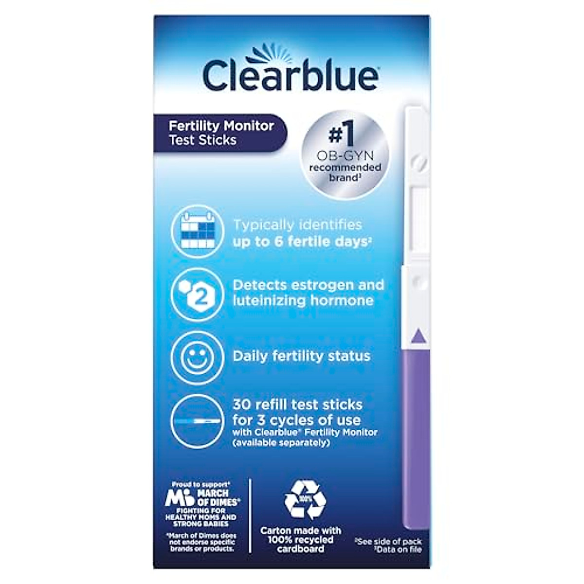 Clearblue Fertility Monitor Test Sticks, 30 Count