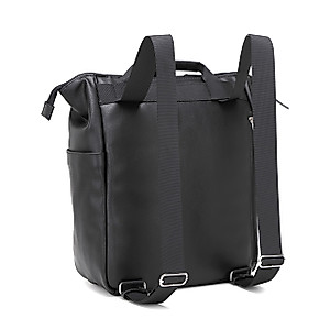 Kah&Kee Feaux Leather Convertible Backpack Tote Bag Casual Travel Daypack 2way for Women Man (Tan Pink)