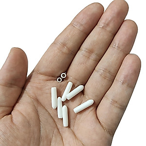 uxcell 50pcs Rubber End Caps 2.5mm ID Vinyl Round Tube Bolt Cap Cover Screw Thread Protectors White, 0.1 inch