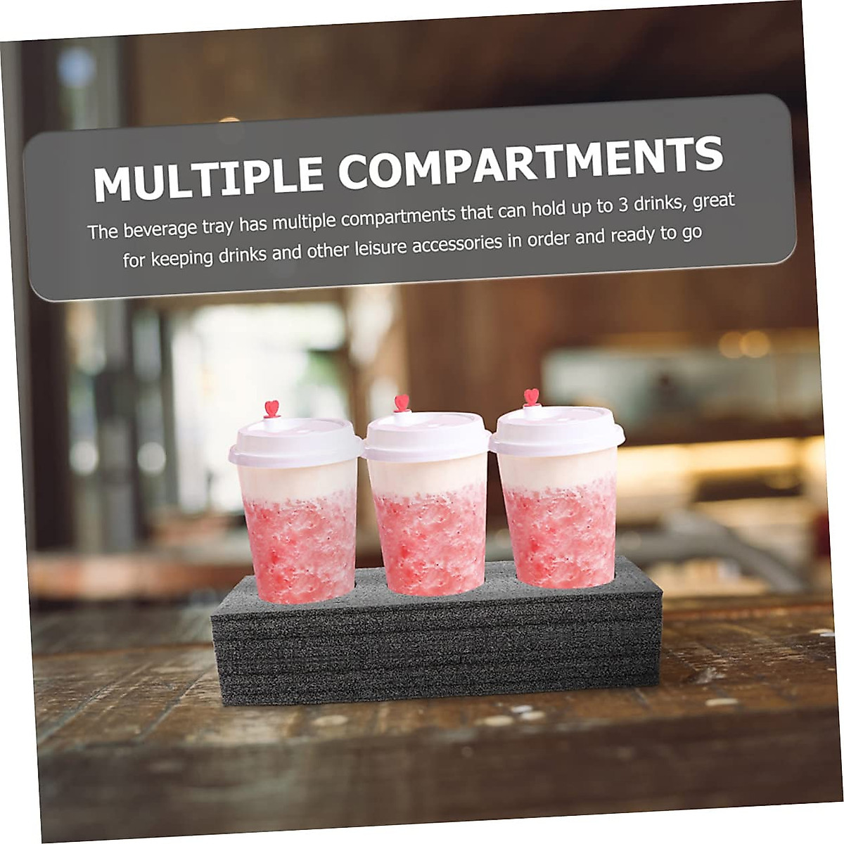 3pcs Milk Tea Drink Cup Holder Foam Couch Coffee Drinks Disposable Cup Holder Takeout Cup Tray Chinese Takeout Food Tray Takeout Packing Holder Takeout Beverage Carrier re-usable