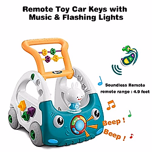 EINSTEM Sit to Stand Learning Baby Walker, Baby Toys 6 to 12, 12-18 Months, Toys for 1 Year Old Boys Girls, Toddler Gifts Remote Control Activity Center with Music, 3 in 1