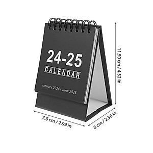 MAGICLULU Desktop Calendar Two Year Monthly Planner 2024-2025 Small 2024 January to 2025 June Daily Calendar Planner Freestanding Wire- Bound Table Calendar for Home Office