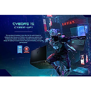 MSI Cyborg 15.6" FHD 144Hz Gaming Laptop | Intel i5-12450H | NVIDIA GEFORCE RTX 4050 | 16GB 4800MHz DDR5 RAM 1TB PCIe SSD | Windows11 Home | w/HDMI