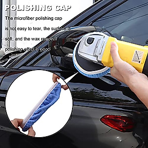 MAXMAN 15 pcs 6 Inch Buffing Pads Foam Polishing Pad Wax Buffer Polish Pads Includes Fiber Pad 5/8-11 Thread Backing Pads Polisher Drill Attachment for Car Detailing