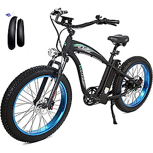 ECOTRIC Electric Bike 26" Fat Tire 750W Electric Bicycles 48V 13AH Removable Large Battery Beach Snow Mountain E-Bike for Adults UL Certified with Dual Shock Absorber & Shimano 7-Speed