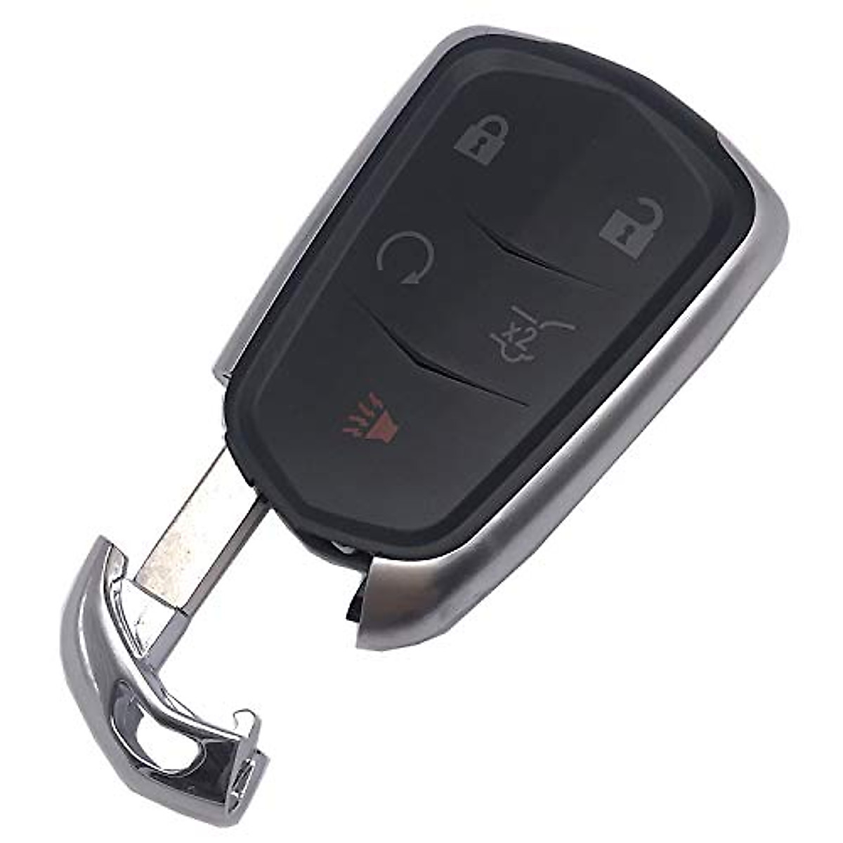 5 Buttons Replacement Keyless Entry Remote Key Fob Case Shell Cover Fit for Cadillac ATS CTS SRX XTS HYQ2AB, HYQ2EB Smart Car Key Housing