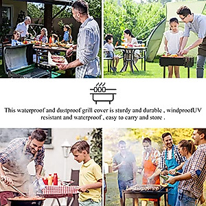 Angoily BBQ Grill Cover Waterproof BBQ Cover Outdoor Heavy Duty Grill Cover Barbecue Cover Gas Grill Cover for Patio Garden