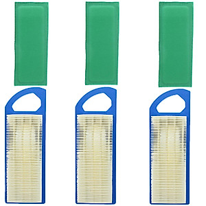 QAZAKY 3Pcs Filter Compatible with 697153 698083 795115 286H77-0121 31G777 31H777 31P677 OHV AVS Engine Lawn Mower Tractor Craftsman 33425 Sunbelt B1AF211 ENGINE_AIR_FILTER