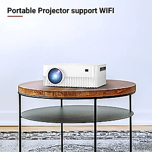 Mini Projector WiFi Movie Outdoor Projector Native 1080P Full HD Multimedia Home Theater 120" Supports with Smartphone/PC/TV Stick