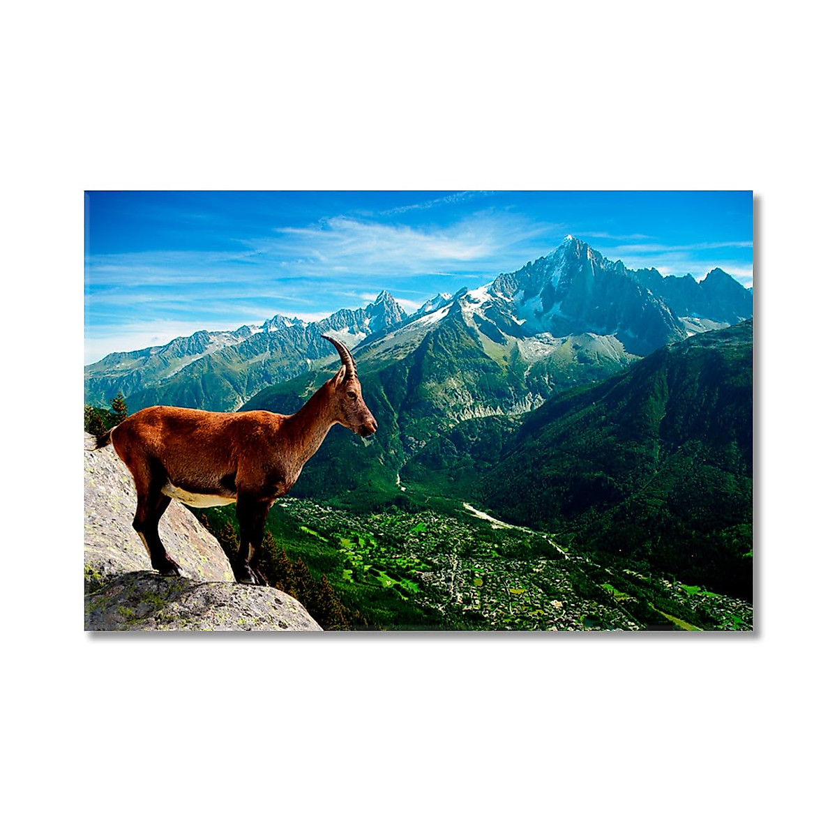 Mountain Goat Looks at Landscape Canvas Print 5 Panels / 36x24 inches