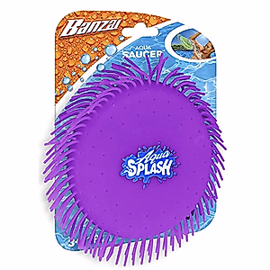 Banzai Green Aqua Saucer Pool Toy 5" Disk (Soak It and Throw It)