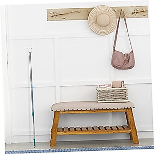 Cabilock 5pcs Stitching Clothes Rail Clothing Racks for Home Drying Rack Clothing Outdoor Sun Blocking Curtains Outdoor Clothes Line Telescopic Clothing Hook Pole Reach Plastic Dark Green