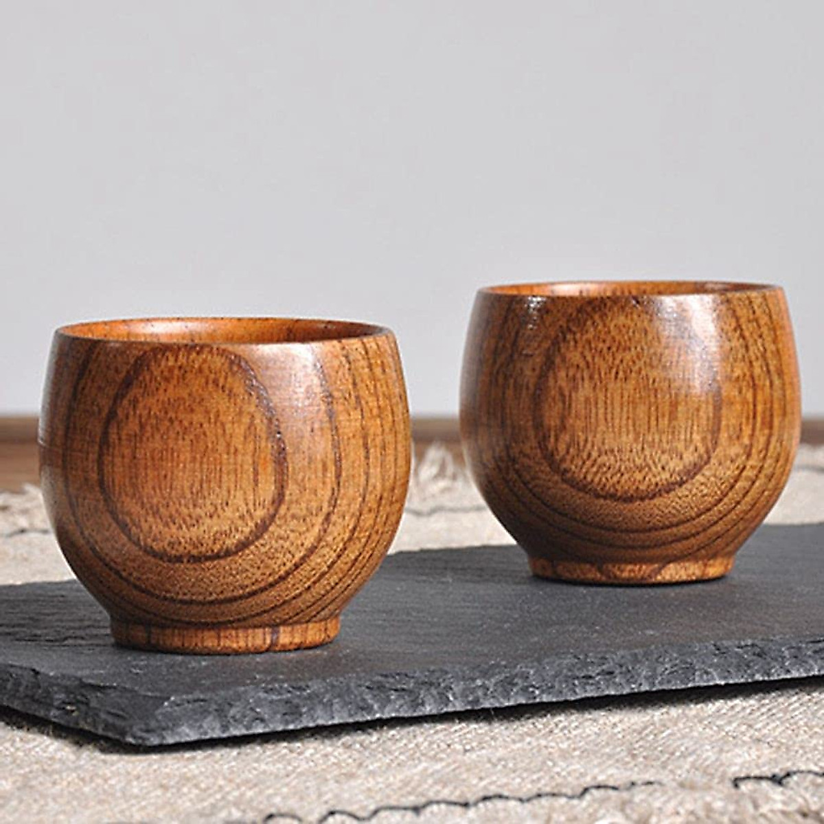 Tea Cup Portable Creative Drinking Cup Bar Drinkware Water Mug Wooden Handmade Coffee Cup