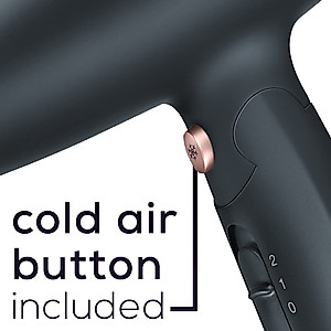 Beurer HC25 Travel Hair Dryer for with Voltage Switch, Powerful Blow Dryrer with Ion Function, 1600W, Anti Frizz, Foldable & Lightweight Styler, Nozzle Attachment