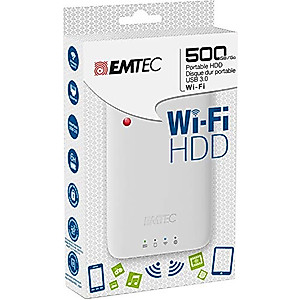 Emtec 500 GB USB 3.0 Wi-Fi Portable HDD (ECHDD500P600)