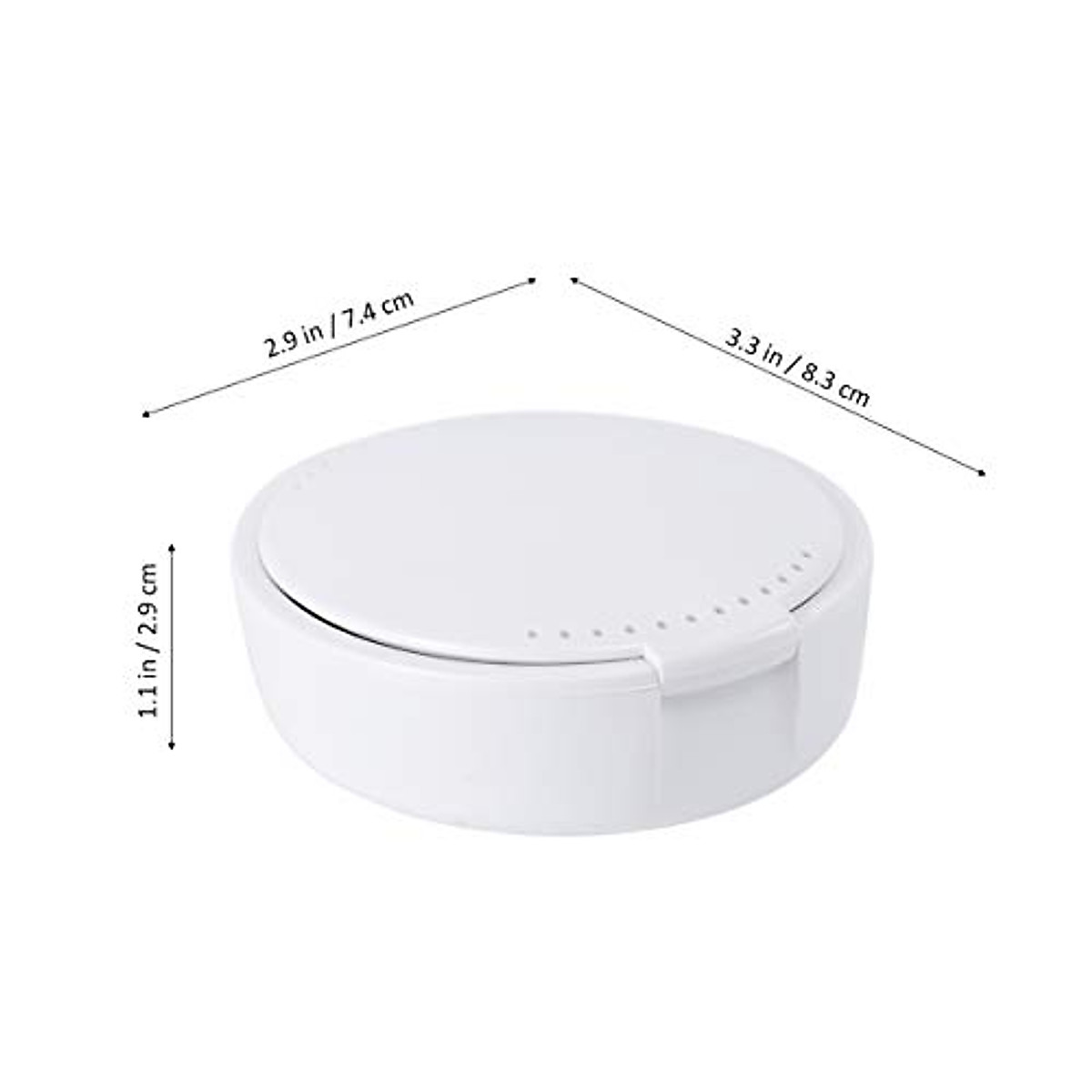 FALOME 2pcs Denture Case Denture Bath Box Denture Retainer Container False Teeth Storage Box with Mirror