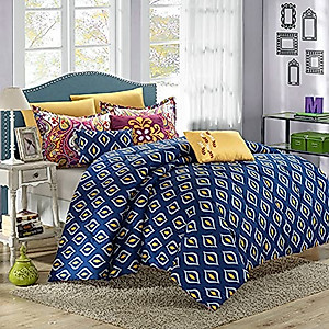 Chic Home Mumbai 8 Piece Reversible Comforter Set/Printed Luxury Bed in a Bag, Queen