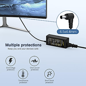 19V Power Cord for LG Electronics 19" 20" 22" 23" 24" 25" 26" 27" 29" 34" LCD LED Monitor 25UM58 34UM58-P 24MP55HQ 19EN33T 27MP37HQ Power Supply Charger