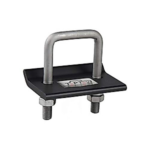TOPTOW 64707 Trailer Hitch Tightener Anti Rattle Clamp for 1.25 Inch and 2 Inch Receiver Hitches, Black Aluminum Stabilizer Plate, 2 Packs