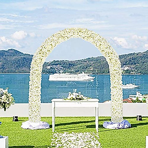 Artflower 2 Pack Artificial Cherry Blossom Garland Hanging Vine Silk Garland Silk Artificial Flower Faux Sakura Garland for Wedding Garden Arch Wall Home Party Decor（White）