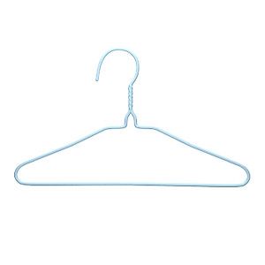 Kabudar Kids Hangers Cute Childrens Hanger Space Saving Kids Metal Hanger with Plastic Coating Baby Clothes Hanger 20 Pack (Blue)