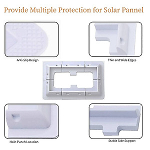 Qihengzhijia 10PCS Solar Cable Entry Gland Box,ABS Solar Panel Mounting Brackets Kit, 1 Automatic Wire Stripper, 14AWG Solar Extension Cable for RV, Boats, Caravans